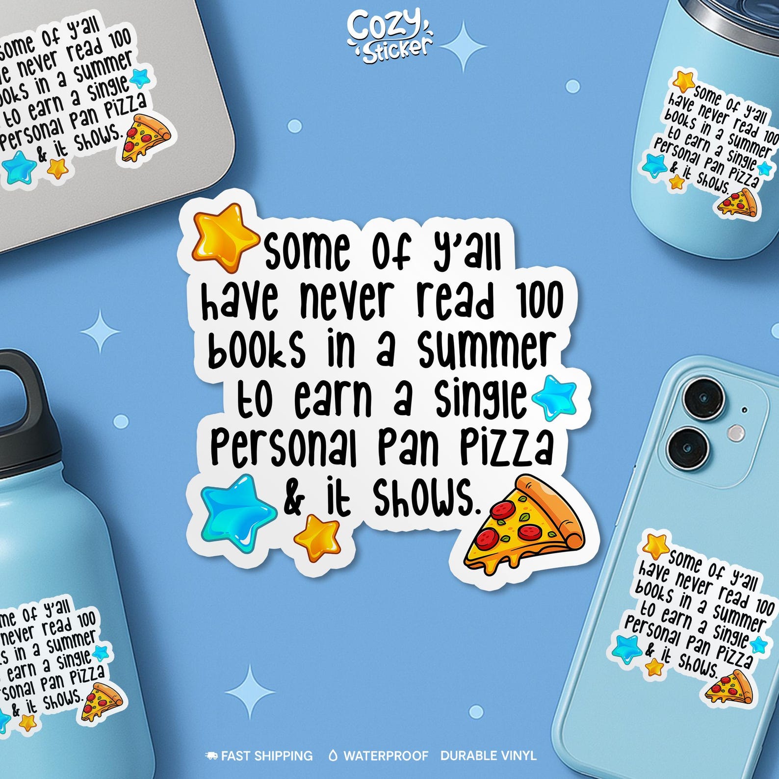 Some of Y’ All Have Never Read 100 Books Sticker, Funny Bookish Decal ...