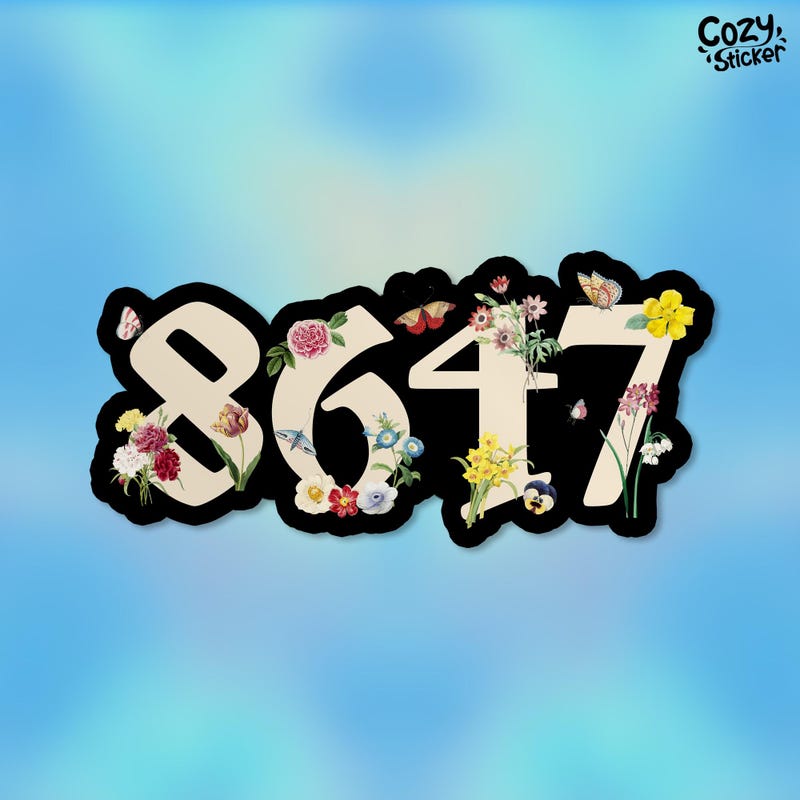 8647 Bumper Sticker - Etsy