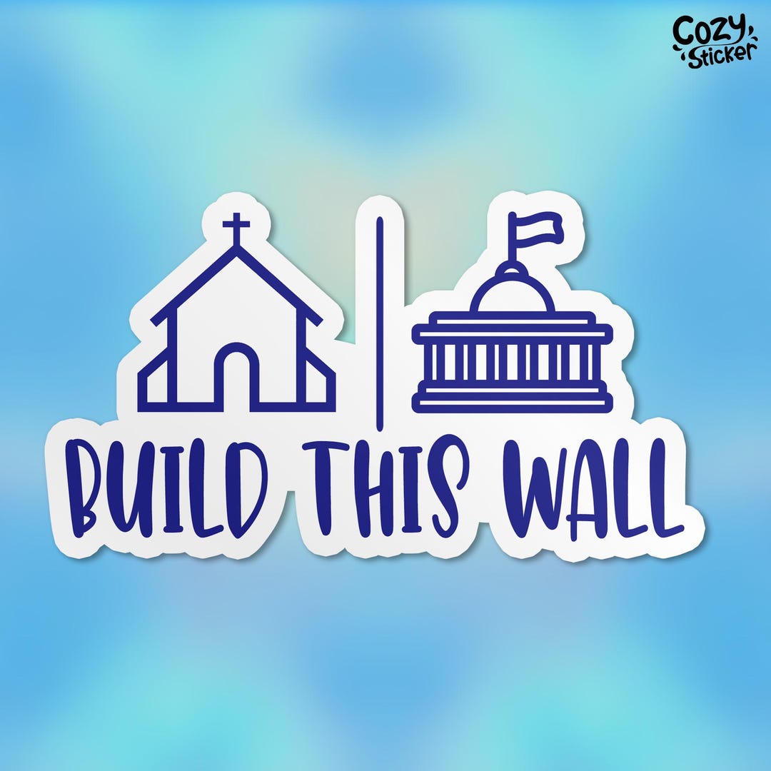 Build This Wall Sticker, Human Rights Stickers Democrat Political ...