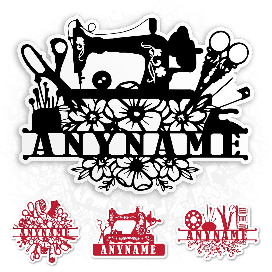 Custom Sewing Sticker, Personalized Tailor Room Shop Name Stickers ...