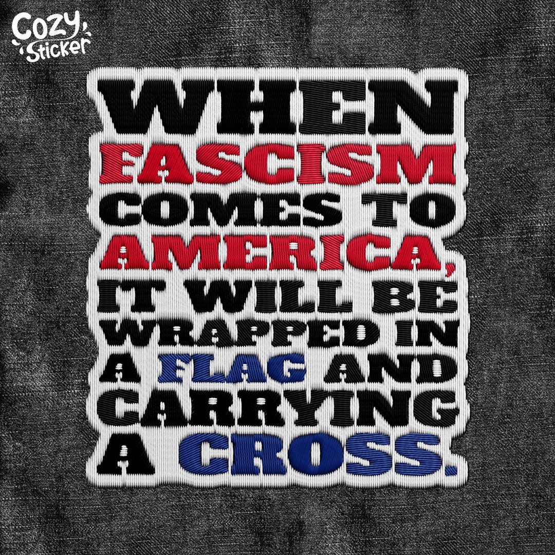 When Fascism Comes to America Embroidered Patches Political, Resist ...