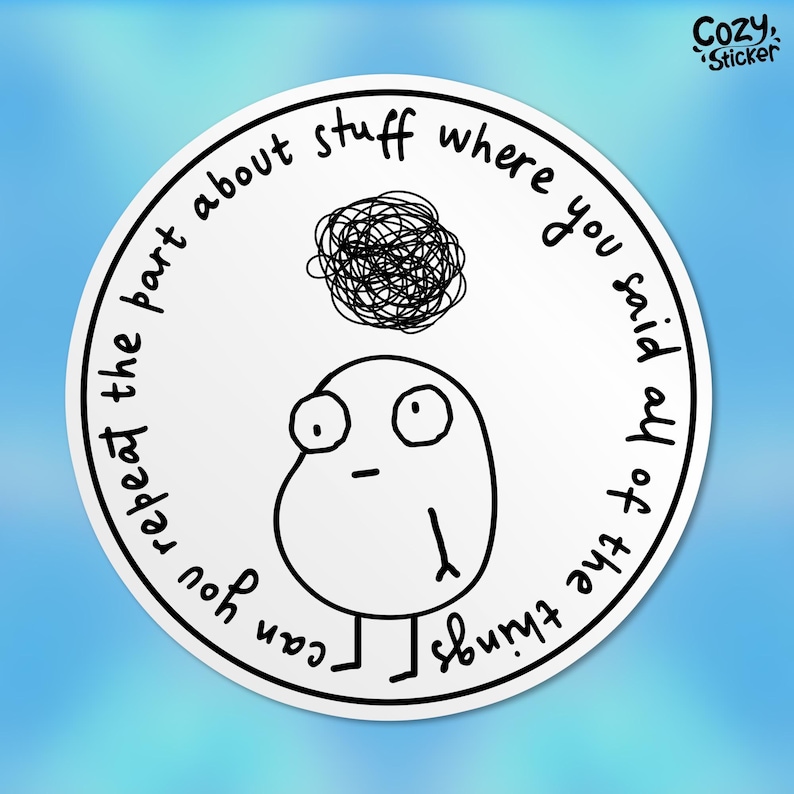 ADHD Sticker Mental Health Depression Anxiety Dark Humor Sarcastic ...