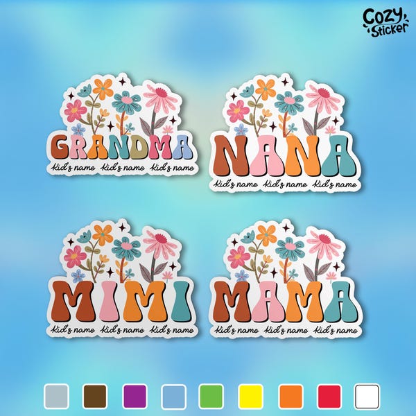 Flower Box Name Decal - Etsy