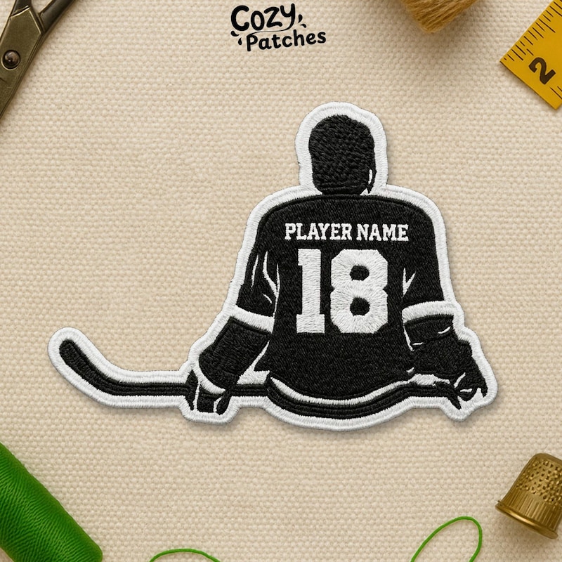 Hockey Personalized Patch - Etsy
