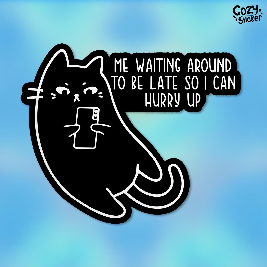 ADHD Cat Sticker Mental Health Neurodiversity Stickers Cat Mom Lover ...