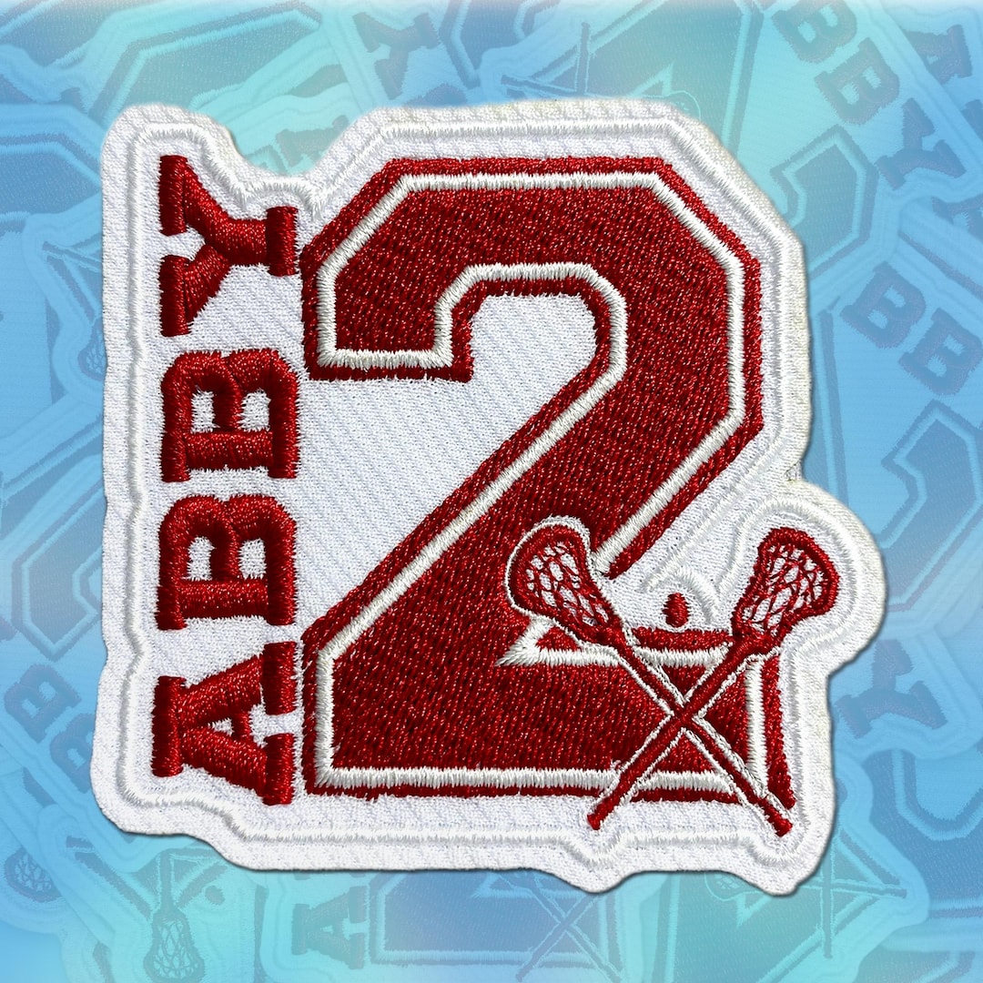 Custom Initial Name Lacrosse Patch Player Name Personalized Embroidered ...