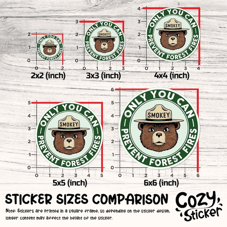 Only You Can Prevent Forest Fires Sticker, Resist Bear Protect National ...