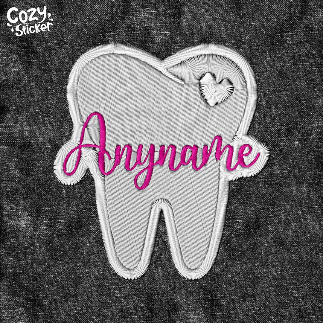 Custom Dental Tooth Decal Sticker, Personalized Dental Hygienist Name ...
