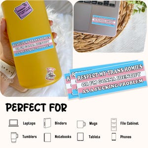 Respect My Trans Homies Sticker, LGBTQIA Trans Rights Human Rights ...