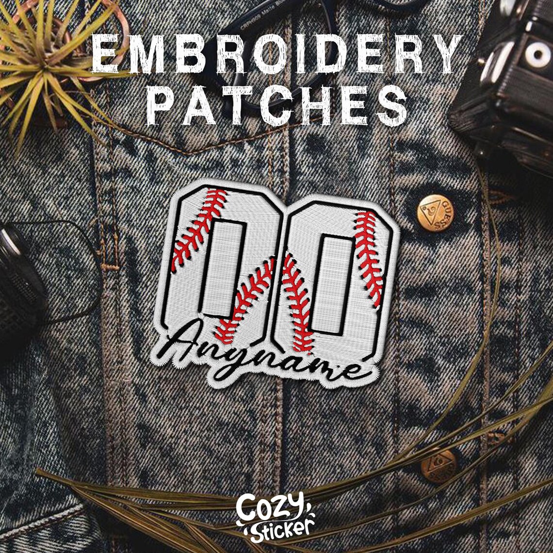 Custom Baseball Number Patch Embroidery Patches Number Gifts for Coach ...