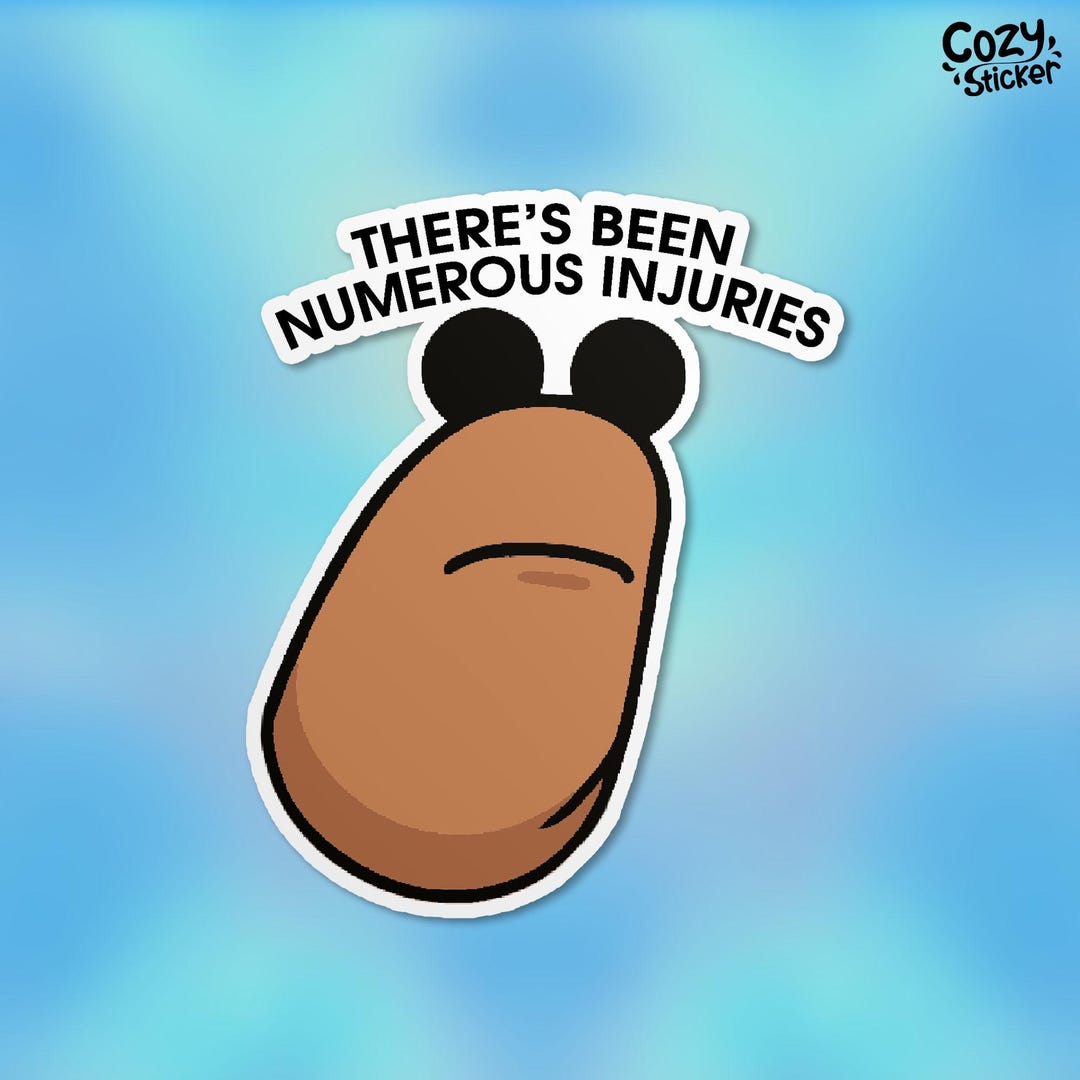 There's Been Numerous Injuries Sticker, Funny Marcus the Worm Sarcastic ...