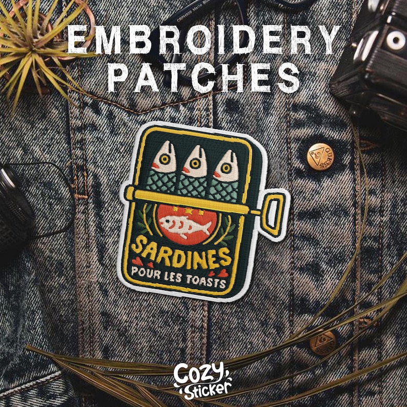 Sardines Queen Patch, Tinned Fish Lover Sardine Fishing Fisherman Dad ...