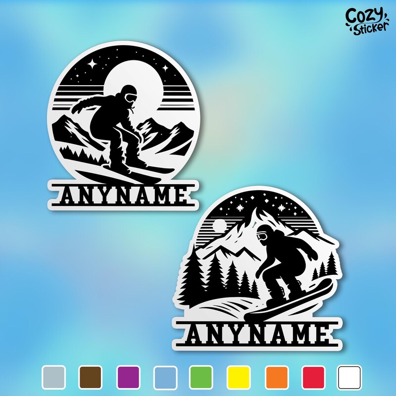 Ski Stickers - Etsy