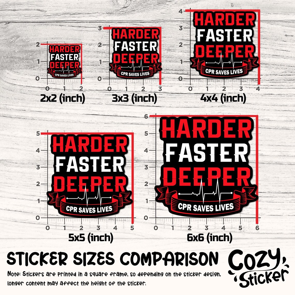 Harder Faster CPR Saves Lives Sticker Funny EMT Paramedic Medical X-ray ...