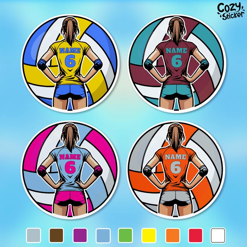 Volleyball Decal - Etsy