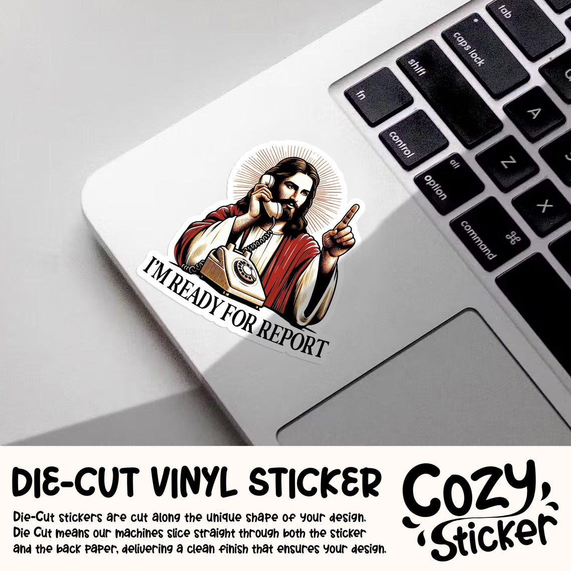 I'm Ready for Report Jesus Sticker, Healthcare Nurse, Funny Dark Humor ...