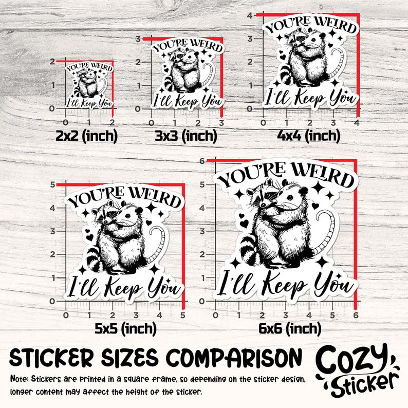 You're Weird Ill Keep You Sticker, Funny Raccoon Opossum Possum ...