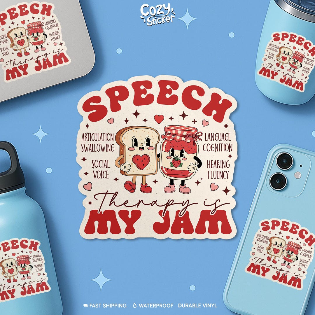 Speech Therapy is My Jam Sticker, SPL Speech Language Pathologist SPED ...