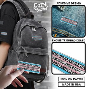 Respect My Trans Homies Patch LGBTQIA Trans Rights Human Rights Leftist ...