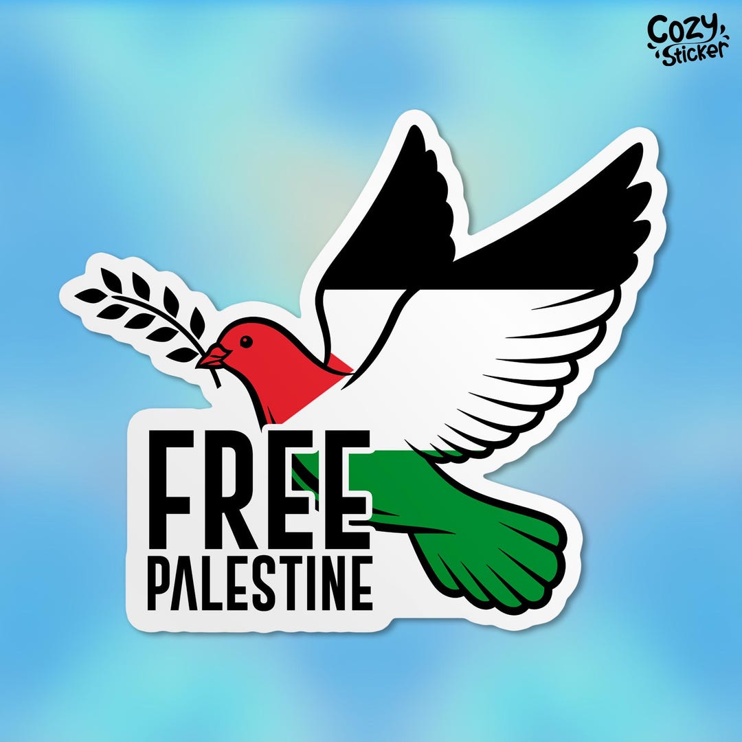 Free Palestine Sticker, Bird Political Anti Capitalism Liberal Leftist ...