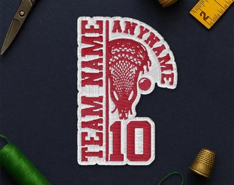 Custom Lacrosse Name Patch, Personalized Lacrosse Sport Player Name ...