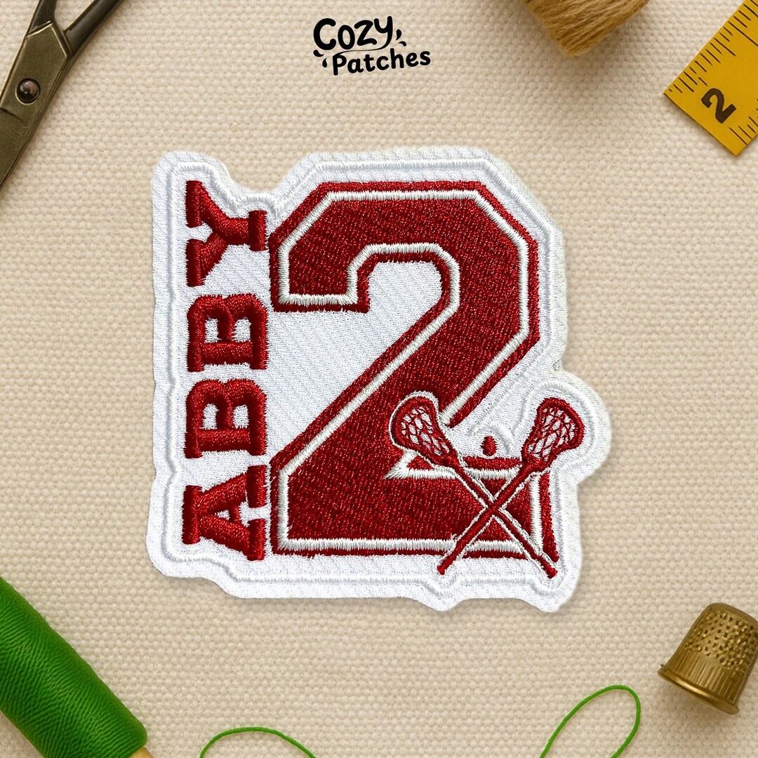 Custom Initial Name Lacrosse Patch Player Name Personalized Embroidered ...