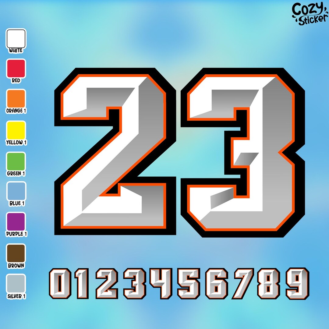 Custom Racing Number Sticker Personalized Race Number for Car Dirt Bike ...