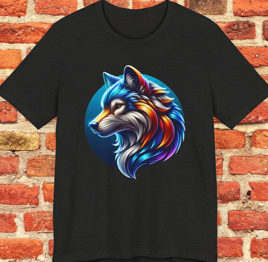 Wolf Graphic T-shirt,animal Symbol Shirt,wild Animal Lover Tee,wildlife ...