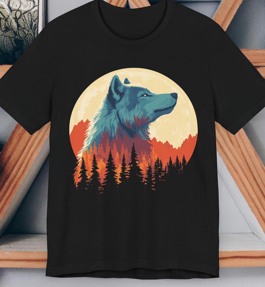 Wild Wolf T-shirt,animal Lover Gift,nature Graphic Tee,outdoor ...