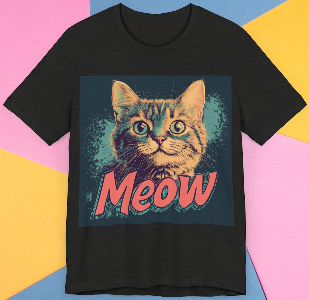 Vintage Cat T-shirt,retro Feline Tee,cute Kitten Shirt,hipster Kitten ...