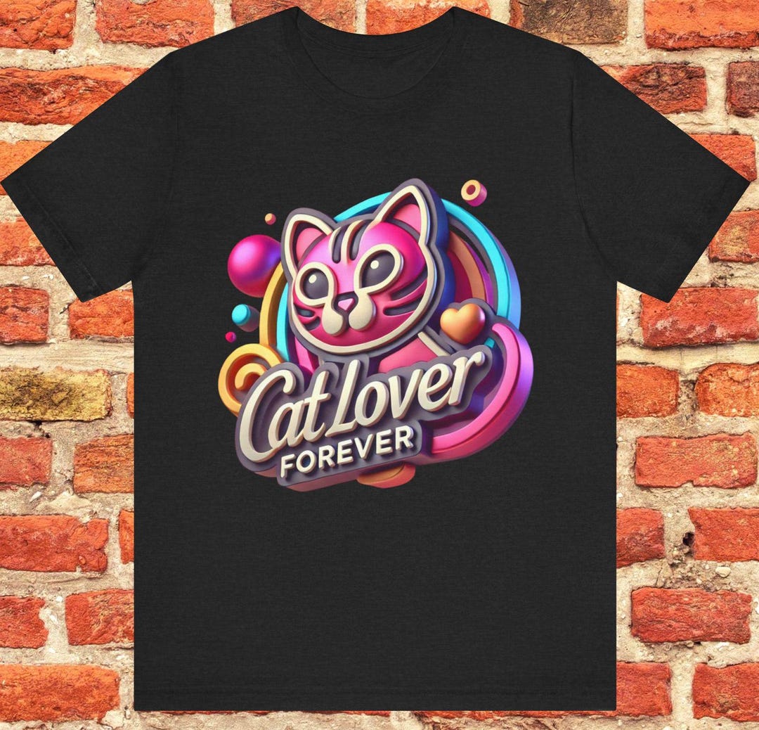 Cool Cat Design T-shirt,cat Lover Tee,graphic Tee,cute Kitten Tee,short ...