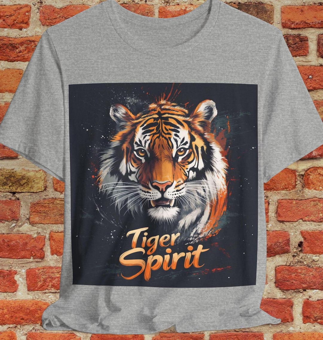 Tiger Face T-shirt,wild Animal Graphic Tee,tiger Lover Gift,tiger Art T ...