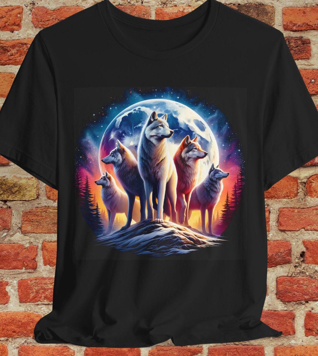 Wolf Pack T-shirt,wild Animal Design Shirt,wolf Graphic Shirt,wildlife ...
