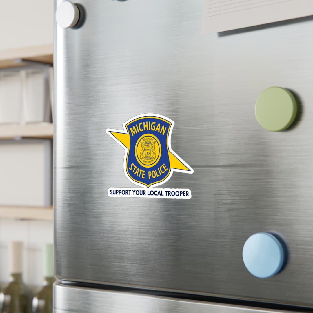 Michigan State Police Sticker, Vinyl Decal, Bumper Sticker, Laptop ...