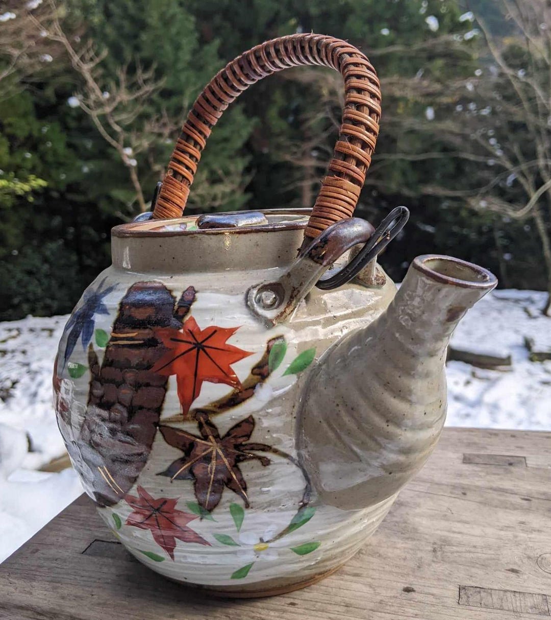 Vintage Japanese Ceramics Teapot Perfect for Autumn Home Decor or Gift ...
