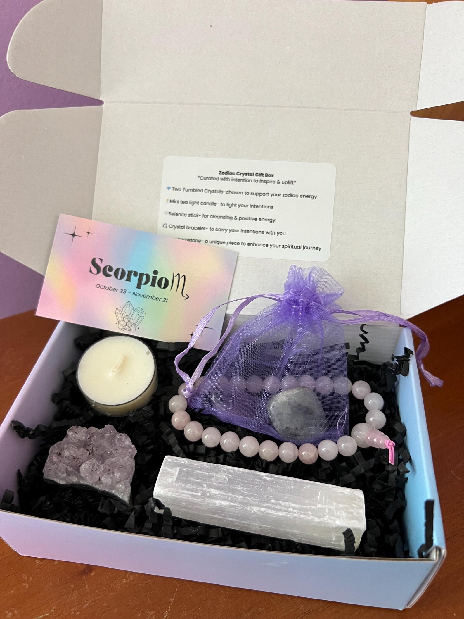 Zodiac Crystal Gift Box- Birthday Gift! - Etsy