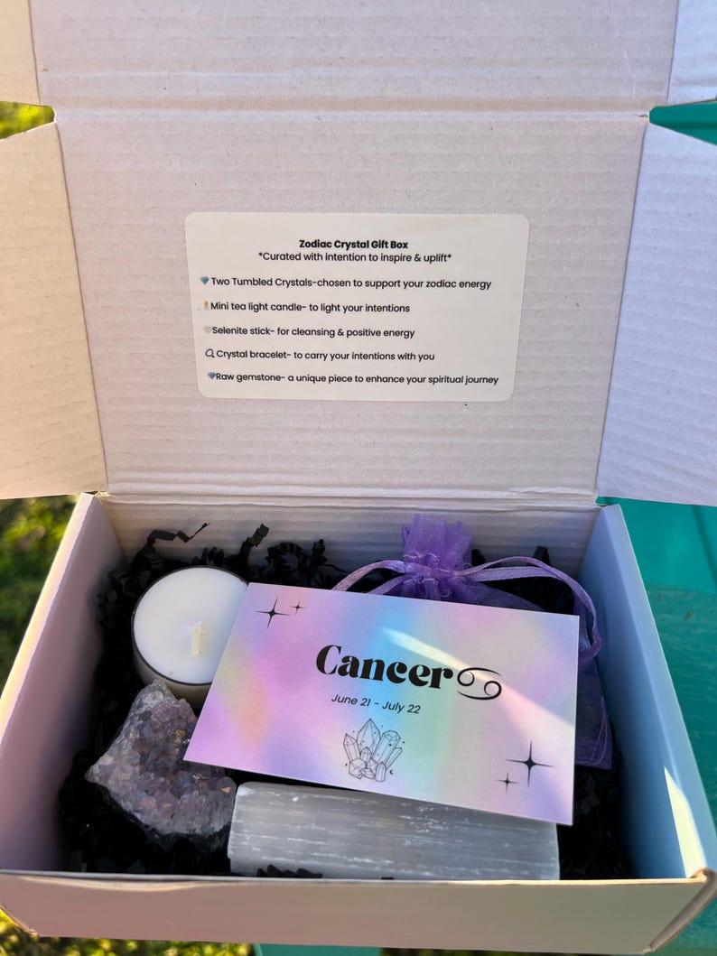 Zodiac Crystal Gift Box- Birthday Gift! - Etsy