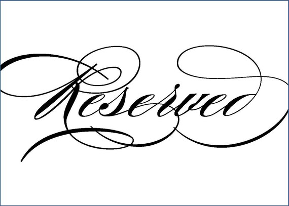 DIY Printable Wedding Sign Reserved Instant Download | Etsy