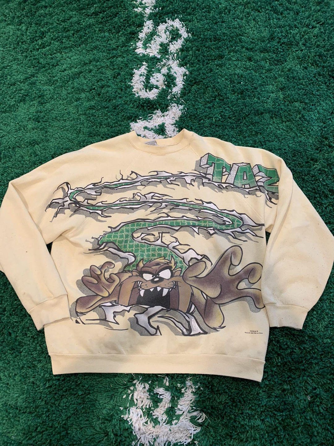 Vintage 1996 Taz Breakout Sweater - Etsy