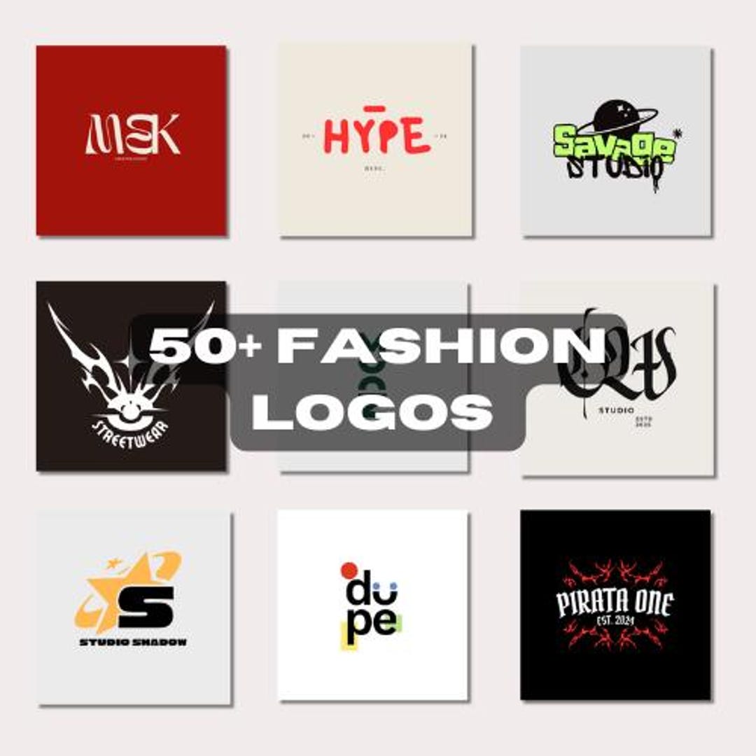 50+ UNIQUE LOGOS Clothing Brand/shop/studio | Customizable Business ...
