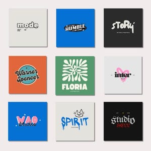 70+ UNIQUE LOGOS Clothing Brand/shop/studio | Customizable Business ...