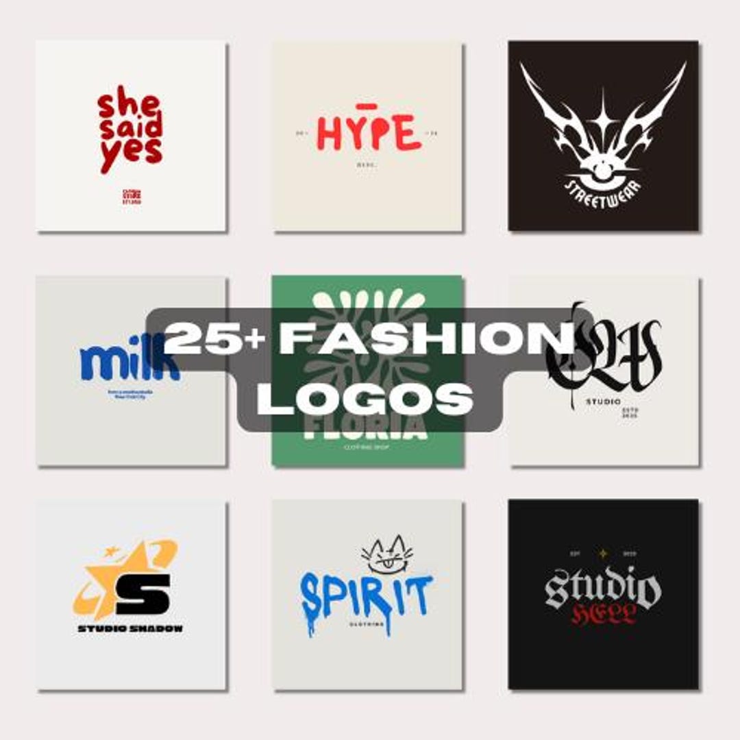 25+ UNIQUE LOGOS Clothing Brand/shop/studio | Customizable Business ...