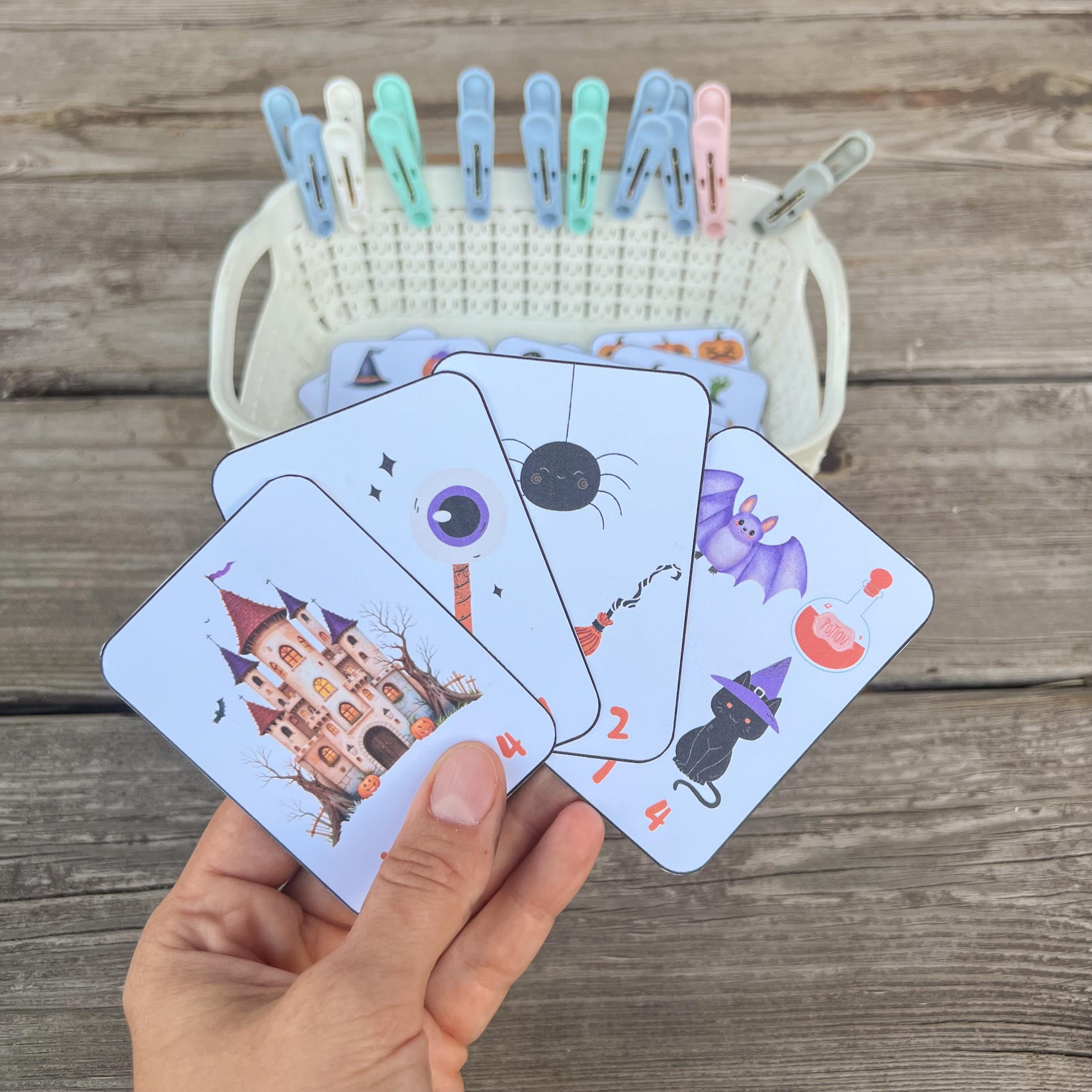 Montessori Halloween Counting Cards Printable | Preschool Printable ...