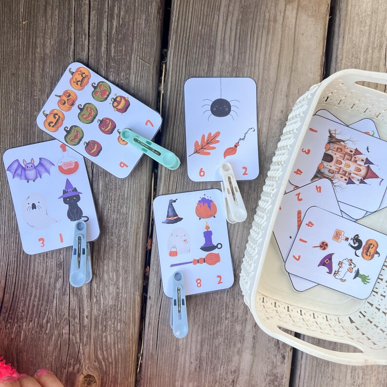 Montessori Halloween Counting Cards Printable | Preschool Printable ...