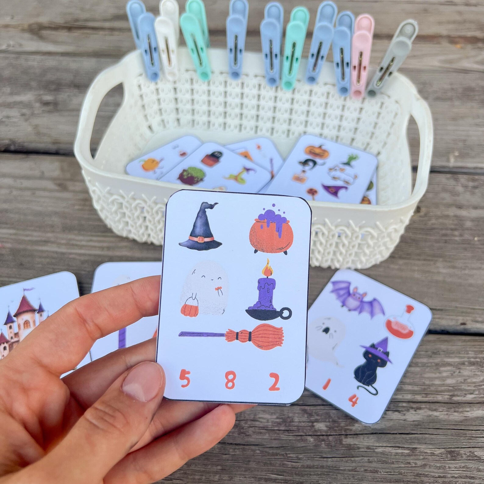 Montessori Halloween Counting Cards Printable | Preschool Printable ...