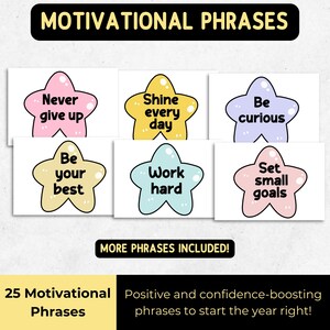 Back to School Bulletin Board Motivational Classroom Decor Pastel ...