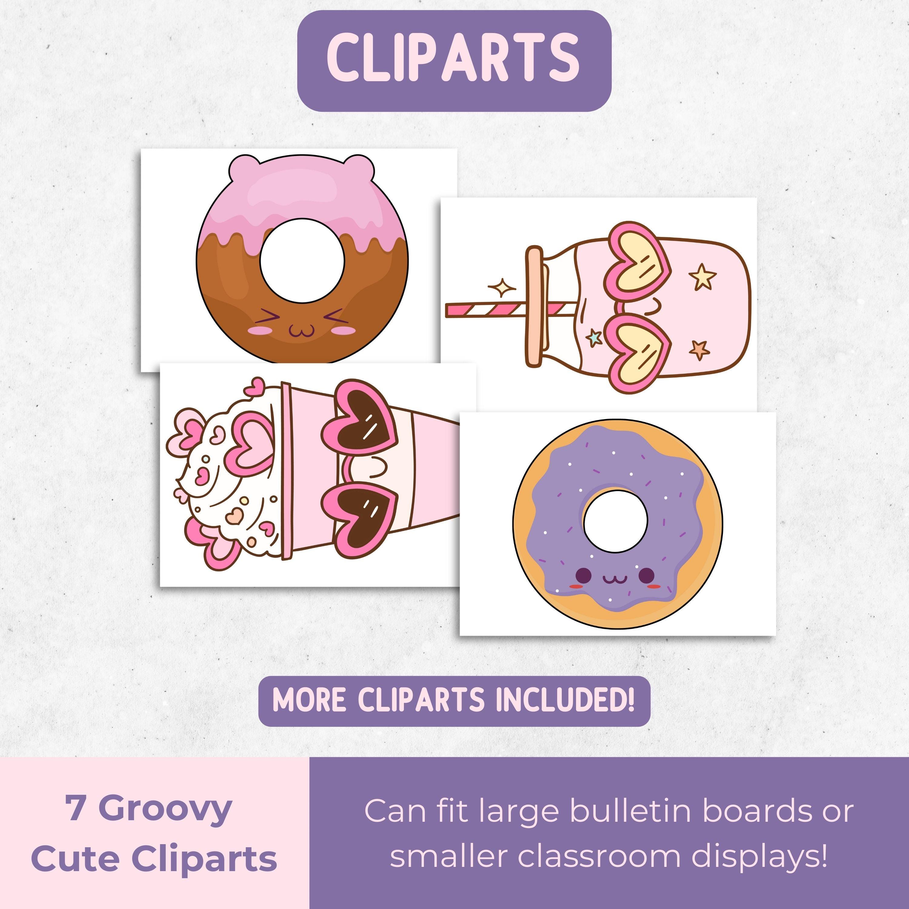 Valentine's Day Bulletin Board Kit, February Bulletin Board, Donuts ...