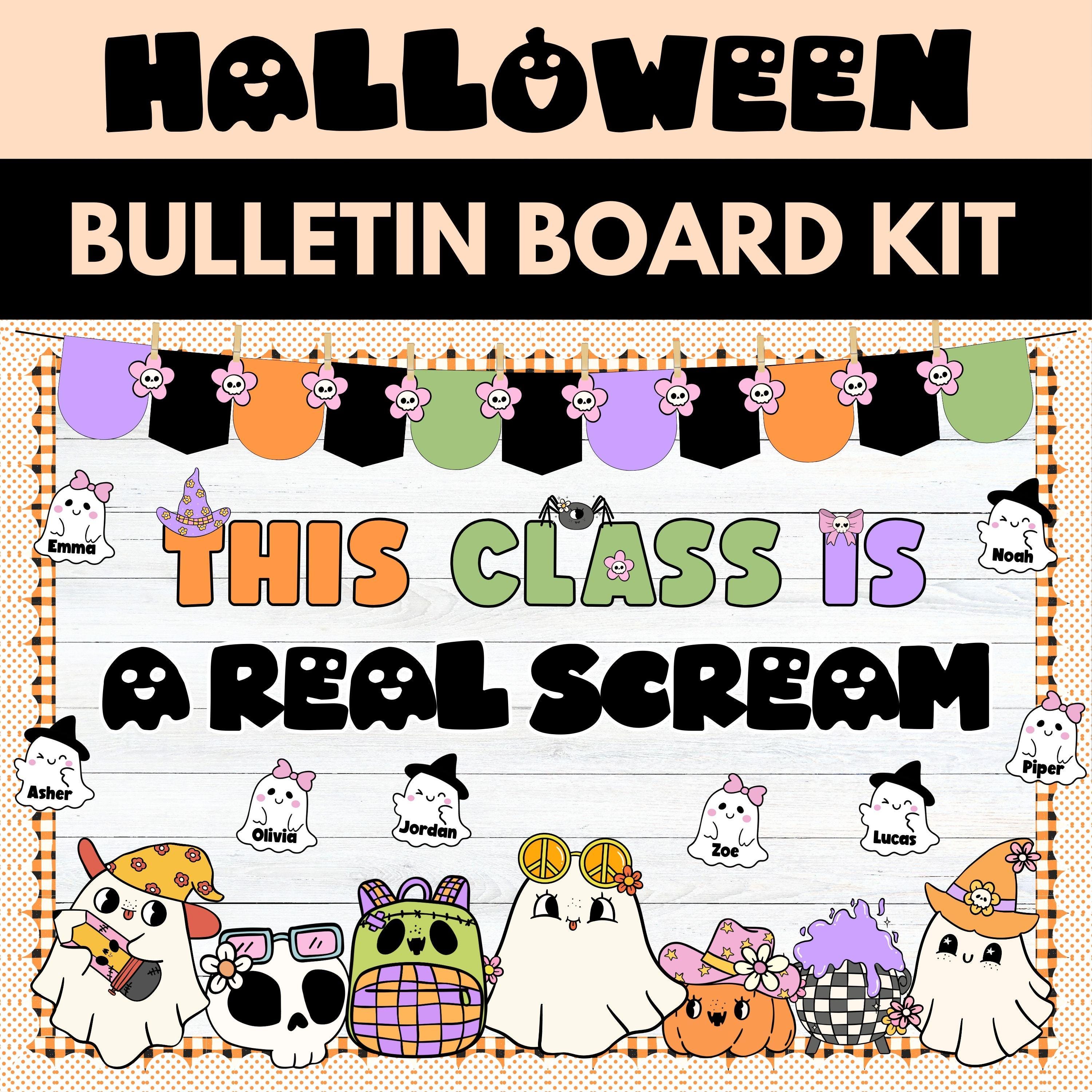 Halloween Bulletin Board Pre-k Classroom Door Decorations Editable ...