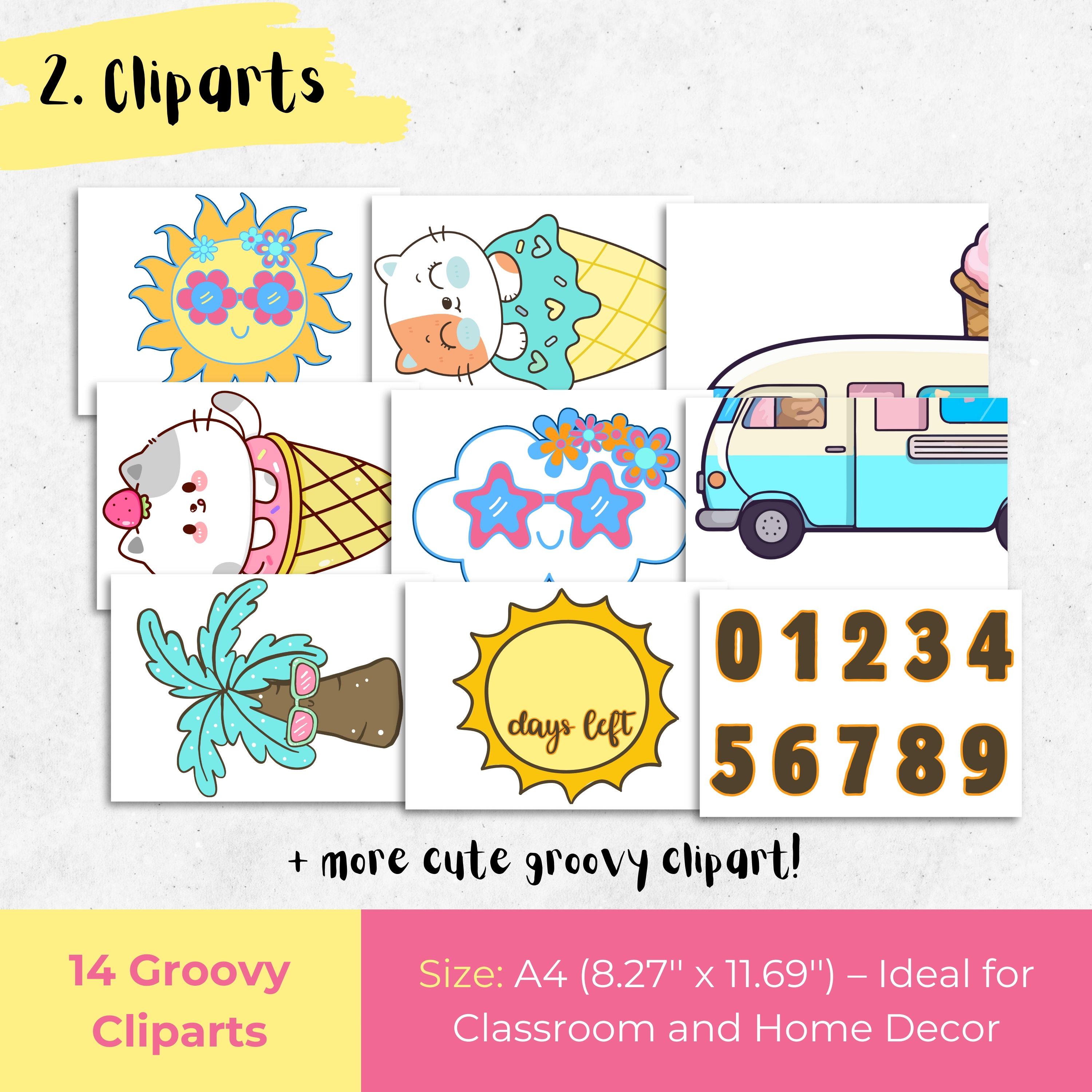 End of Year Bulletin Board, Summer Countdown Bulletin Board, Bright ...