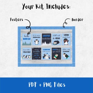 Groovy Retro Winter Bulletin Board Posters, Motivational Inspiring ...